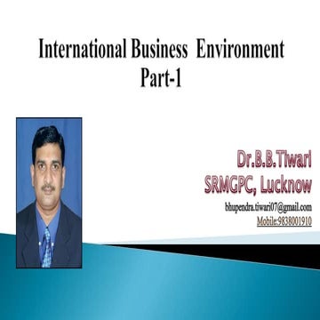 Unit -1- topic-6 (international business environment) | PPTX