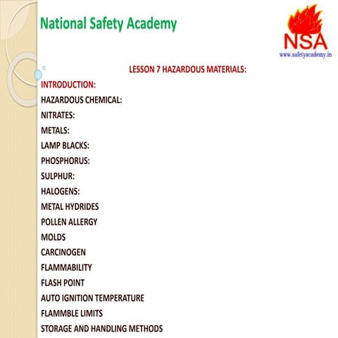 Chemical Safety | PPT