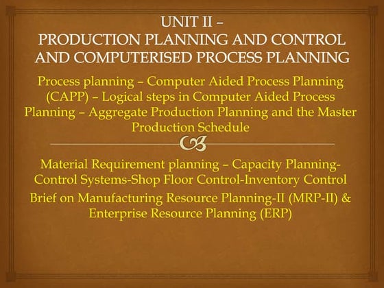 Computer Aided Process Planning Poster | PPTX