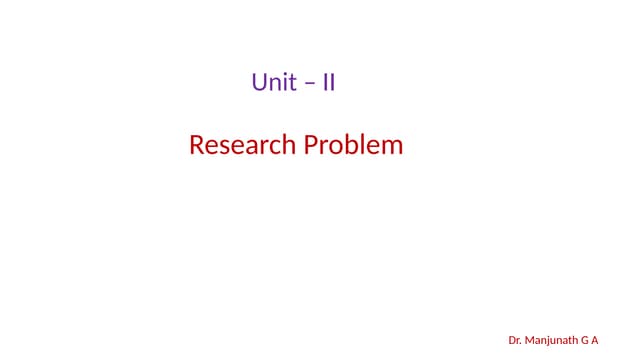Formulating a research problem | PPTX