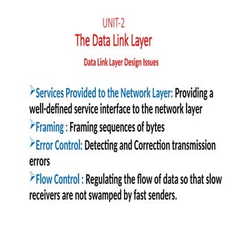 Chapter 4 data link layer | PPT