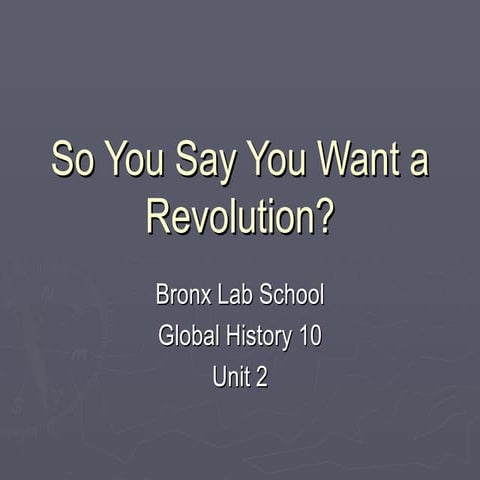 Unit 2 - French Revolution | PPT