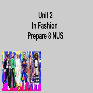 Матеріали уроку за підручником Prepare 8 (пілотний проєкт). In fashion ...