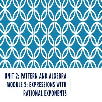 MODULE 4 ILLUSTRATION ON INTEGRAL EXPONENTS | PPTX
