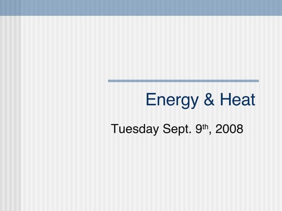 Heat PowerPoint | PPT