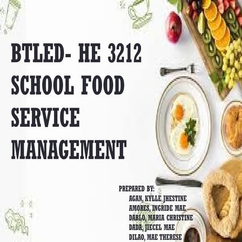 School Food Service Management