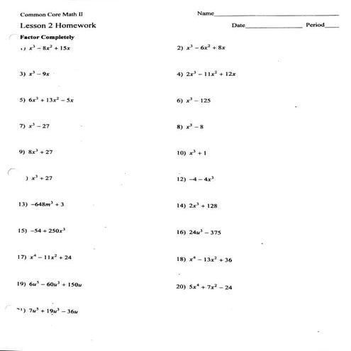 Factoring Cubes, and 4th degree | PDF