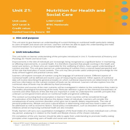 Unit 21-nutrition-for-hsc | PDF