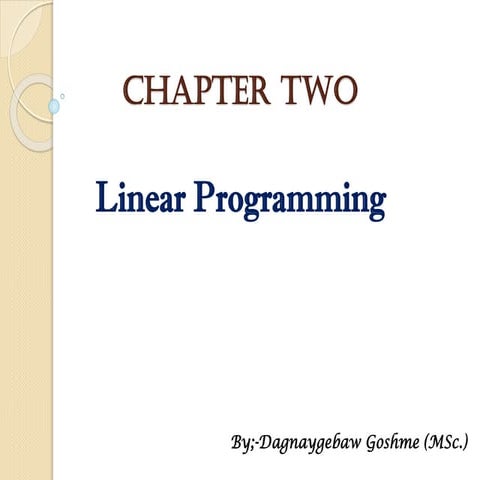Unit2 Linear Programming Ppt 