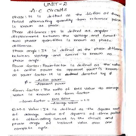 Unit - V BASIC ELECTRICAL ENGINEERING FOR | PPTX