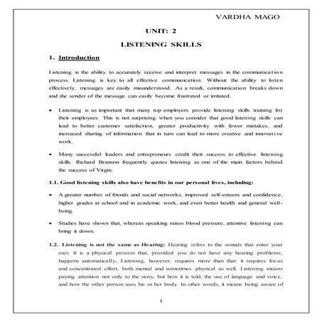 listening skills | PDF