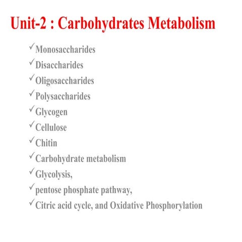 Unit-2 Carbohydrates Metabolisms - Copy.ppt