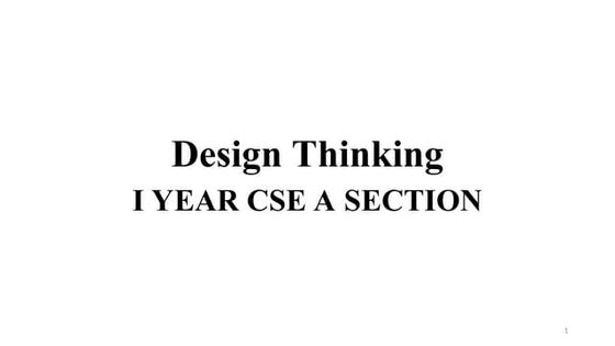 Design Thinking Simplified The New Era of Designing | PPT