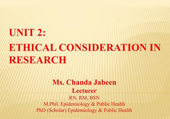 Unit 8. Ethical Considerations in Reseaerch.pptx
