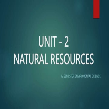 Natural resources on our environment for student | PPT
