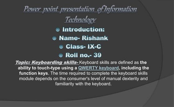 Introduction to keyboarding & document processing_PPT1.pptx | Computer Peripherals | Computing