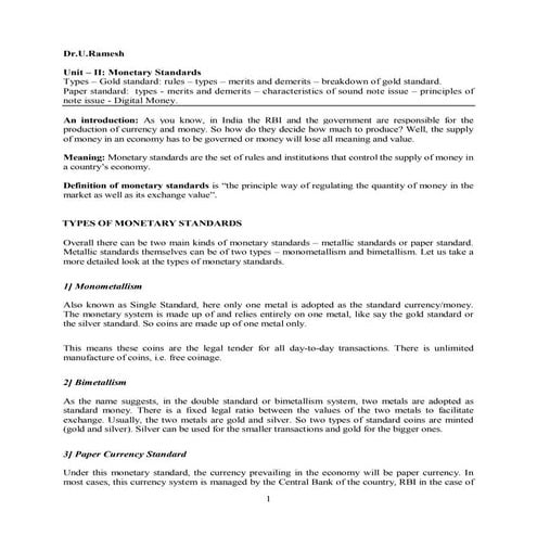 Monetary Economics: Monetary Standards.pdf
