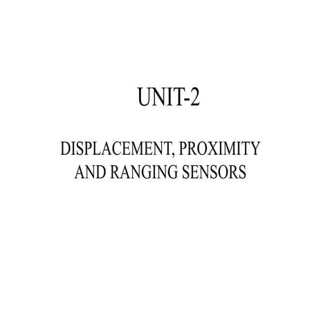 UNIT-2 ppt presentation for sensor and its application | PPTX