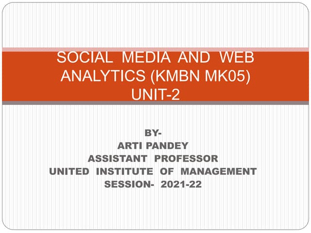 Web & Social Media Analytics Module 1.pdf | Web Development | Internet