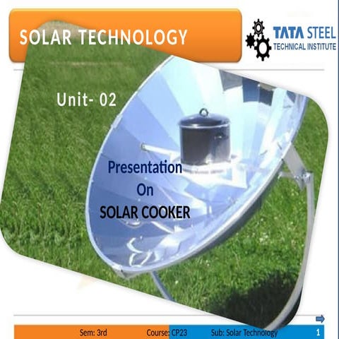 Solar cooker | PPTX