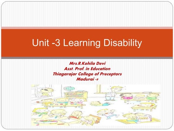 Specific learning disabilities handour | PDF