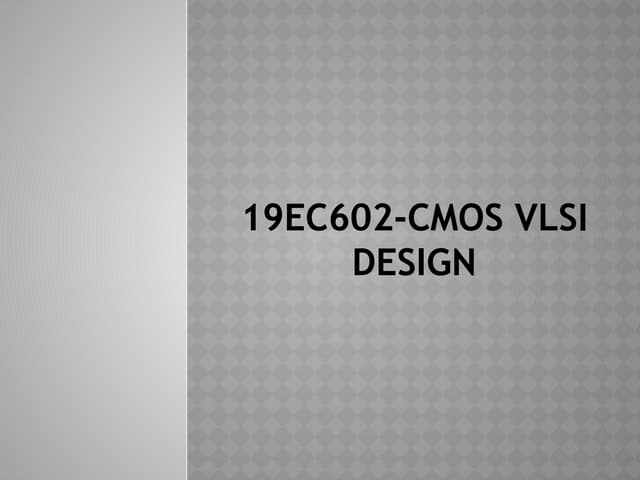 Dynamic CMOS DESIGN in VLSI Design-unit-3 | PPTX