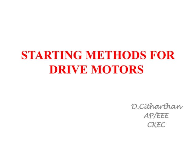 Dc motor starters | PPT