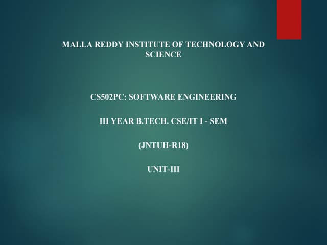 Software Engineering Unit 3 In Software Engineering Ppt Graphics Software Computer