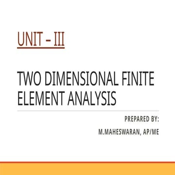Unit 3pptx Dimensional Analysis For Finite Element Ppt