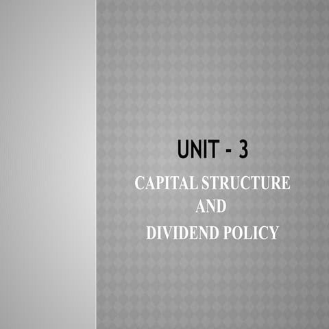 FINANCIAL MANAGEMENT - CAPITAL STRUCTURE | PPTX