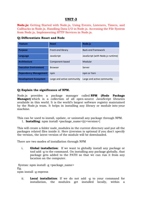 UNIT-3.pdf, buffer module, treams,file accessing using node js | PDF UNIT-3.pdf, buffer module, treams,file accessing using node js | PDF