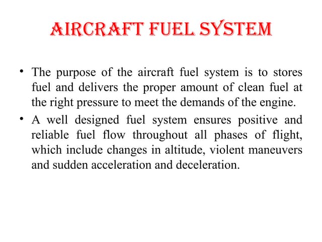 Aircraft Fuel System | PPTX