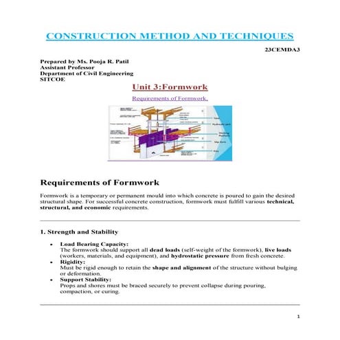Shuttering (Formwork) | PPTX