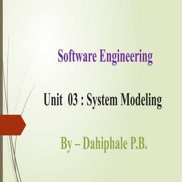 Power point presentation on system modeling | PPTX