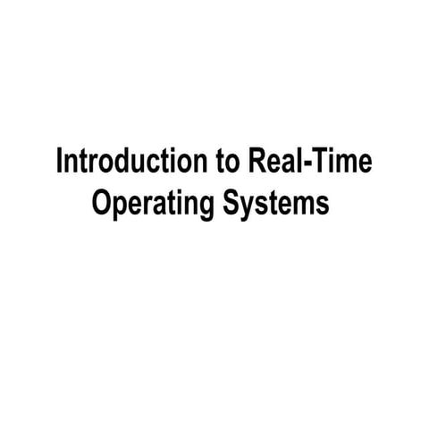FreeRTOS basics (Real time Operating System) | PPTX