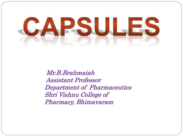 capsule manufacturing defects.pptx | Pharmaceutical Industry | Industries