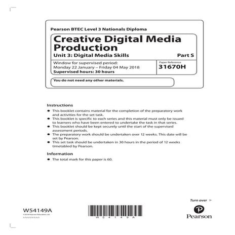 2018 Sample - Unit 3 : Digital Media Skills | PDF