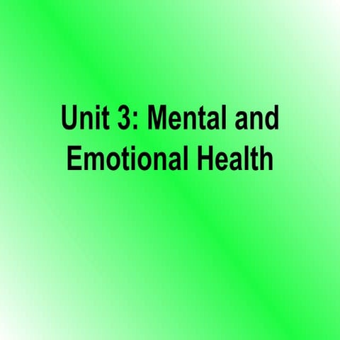 Unit 3 Health Book | PPT