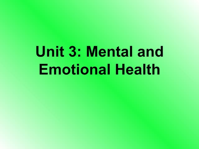 Promoting Good Mental and Emotional Health (MAPEH Grade 8) | PPTX