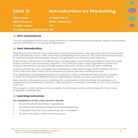 Unit 2 marketing essentials | DOCX