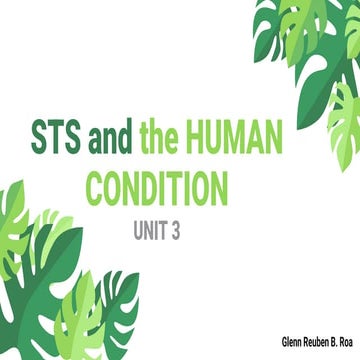 UNIT-3-LESSON-1.pdf lesson is sts and human condition | PDF