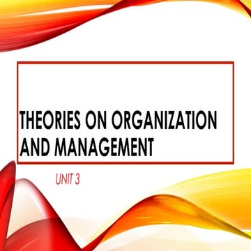 UNIT-3-Organization-and- Management.pptx | Business | Business and Finance