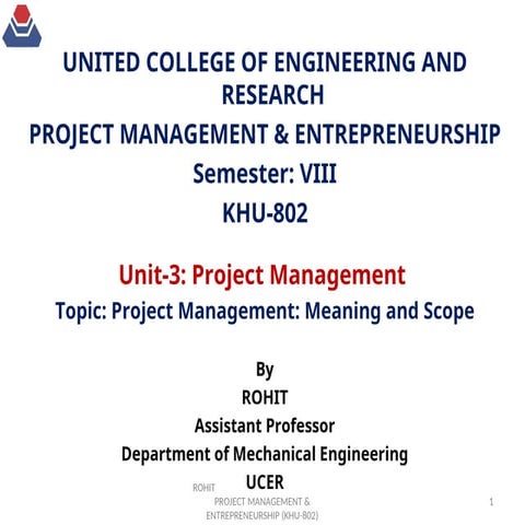 Unit-3-Project Management NOTES FOR FINAL | PPT