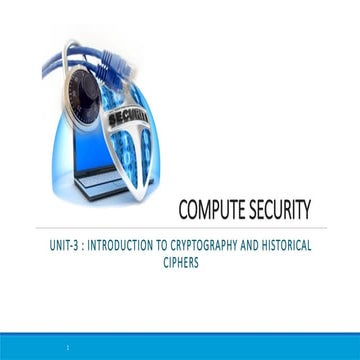 Chapter 3: introduction to cryptography and historical ciphers | PPTX