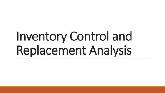 ABC Analysis-Inventory Management | PPTX