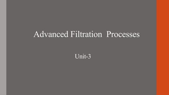 Design of reverse osmosis process plant | PPT