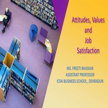 attitudes, values and job | PPTX