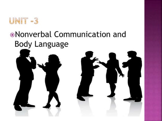 Non verbal communication & body language | PPTX
