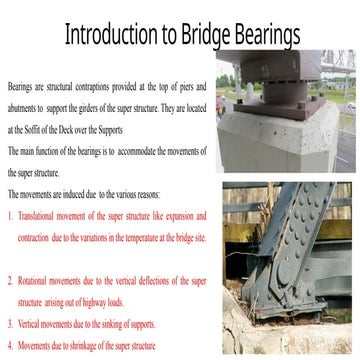 Different types of bearings used for Bridges | PPT