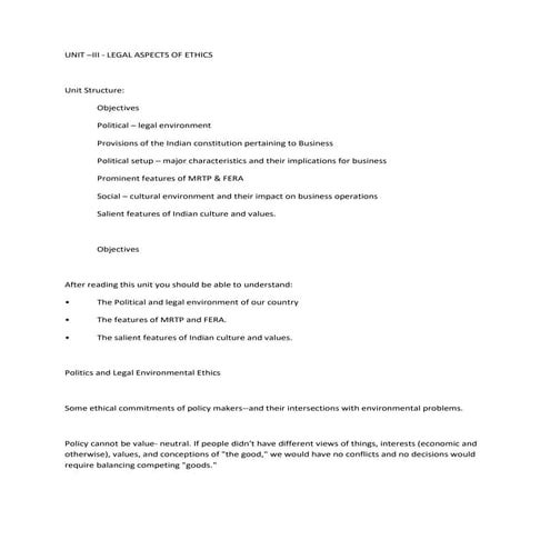 UNIT-3 ( Business ethics) marketing Management | PDF